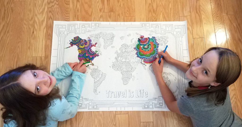 World Map Coloring Poster Giveaway by Travel is Life [COMPLETED]